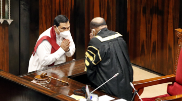 Parliament of Sri Lanka - Hon. Basil Rajapaksa is sworn in as a Member ...